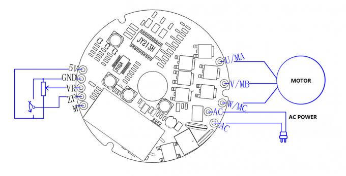 Round Brushless BLDC Motor Driver PWM Frequency 1-20KHZ Duty Cycle 0-100%