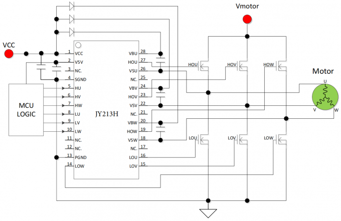 High Speed Power MOSFET IGBT Driver 3 Phase High Voltage Gate Driver